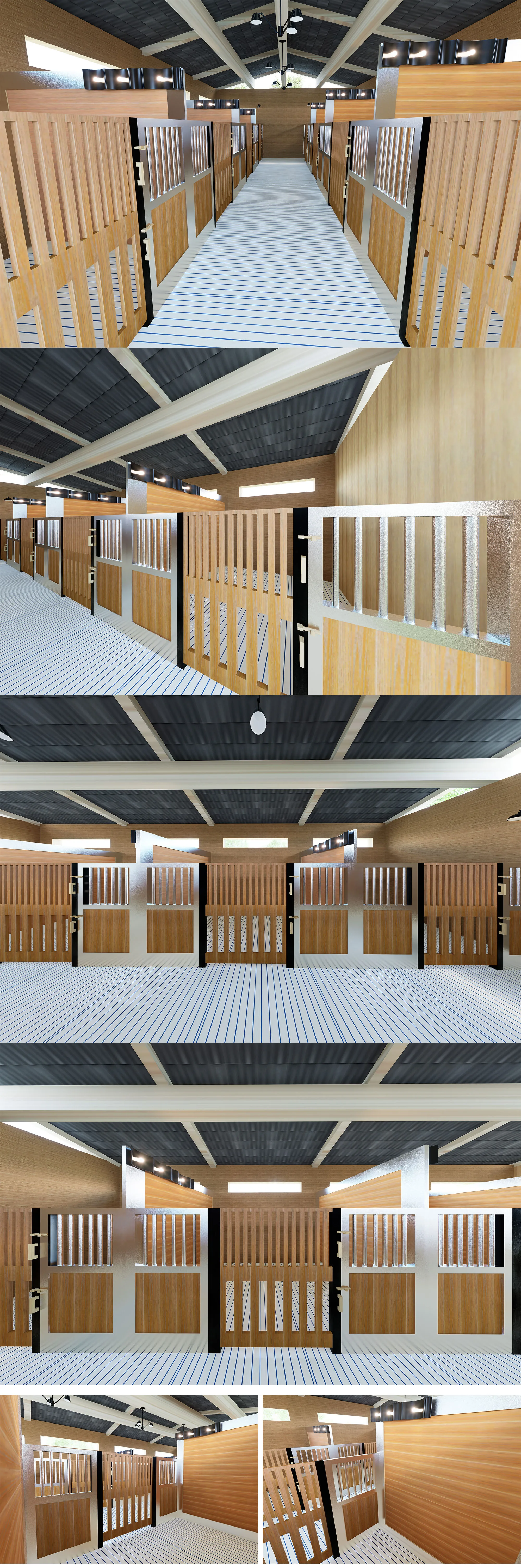 Dimensionally Stable Prefab Popular Type Horse Stable Horse Stall ...