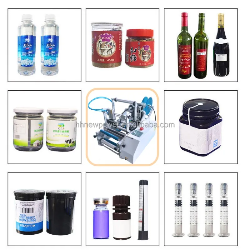 Desktop Semi-automatic Sticker Curved Labeling Machine Round Bottle ...
