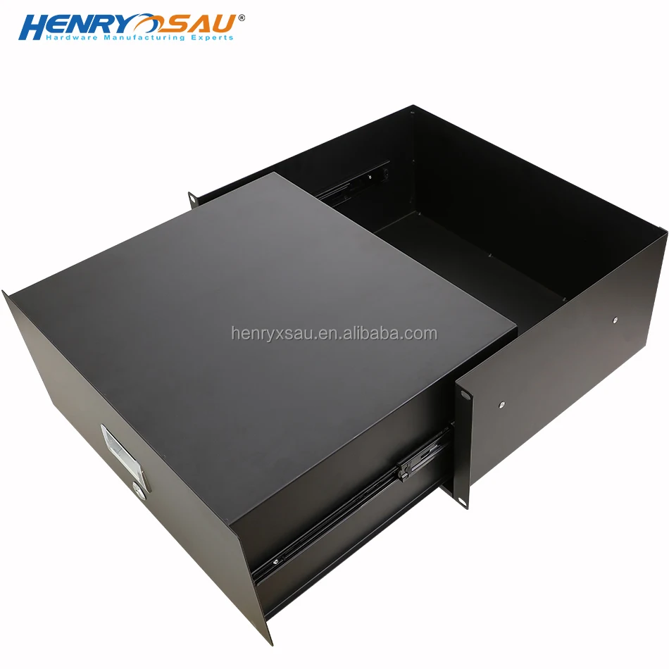 350mm Depth Network Rackmount Cctv Dvr Control Steel Drawer 4u Rack ...
