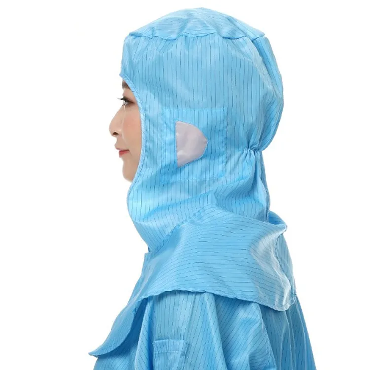 Esd Shawl Hat/blue Anti-static Dust Cap/antiatatic Dust Clean Room Work ...