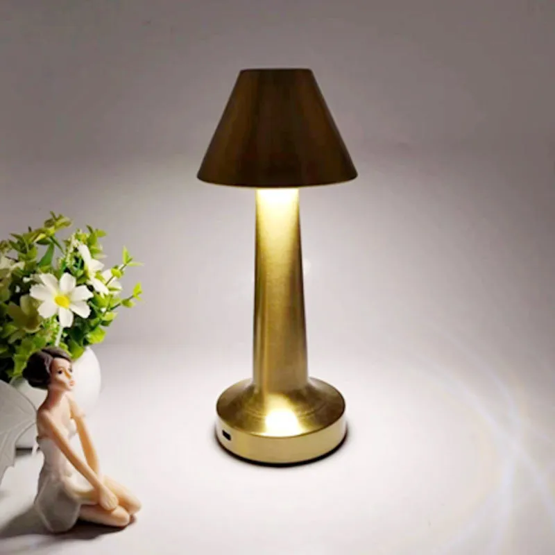 Dumbbell Led Bar Table Lamp Usb Rechargeable Wireless Touch Retro ...