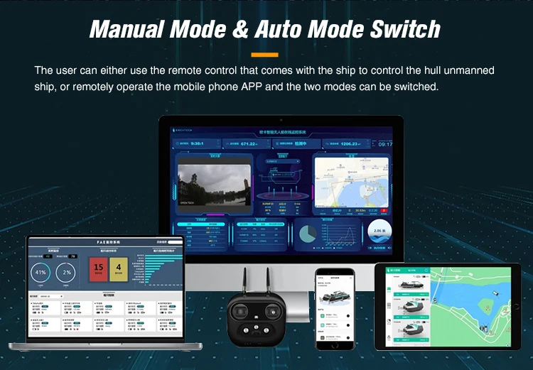 Water Surface Garbage Cleaning Unmanned Ship Remote Controlled Boat ...