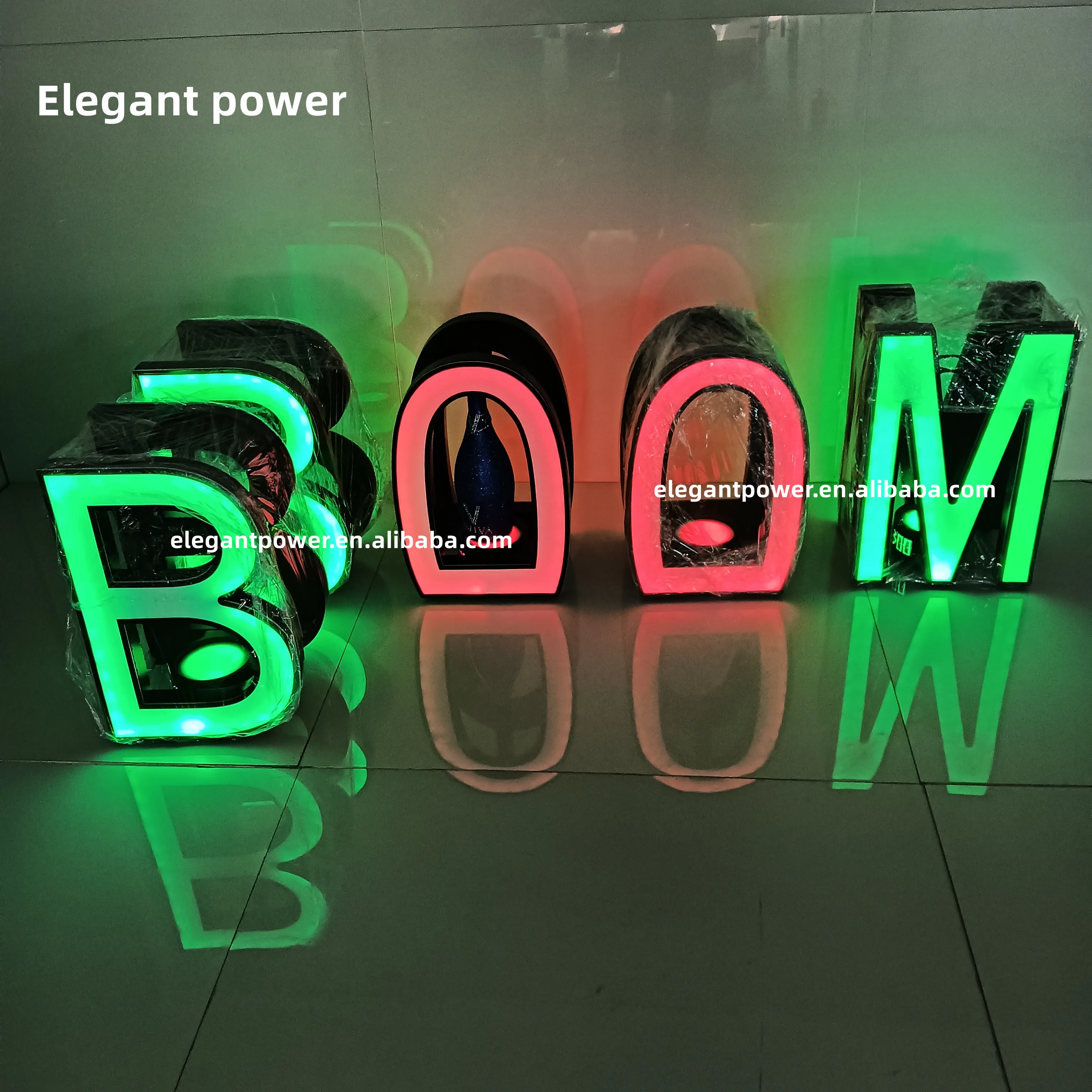 Customized LOGO LED Letters Board VIP Display Glorifier LED Marquee ...