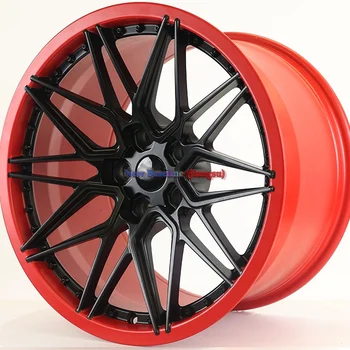6061-t6 Deep Dish Concave Matt Red And Black 19 20 21 Inch 1piece 2 ...