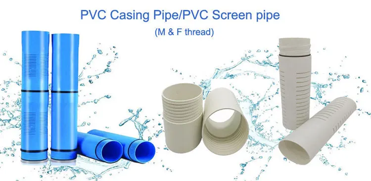 4 Inches Dn110 Dn125 Threaded Pvc Water Well Casing Pipe For Water Drilling / Water Borehole ...