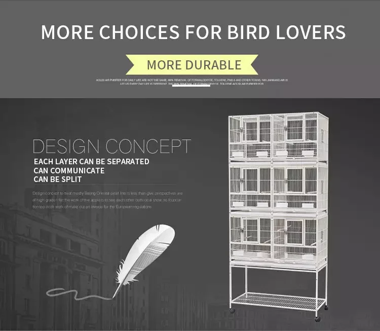 Three Tier Metal Cage - Sustainable Bird Breeding Solutions