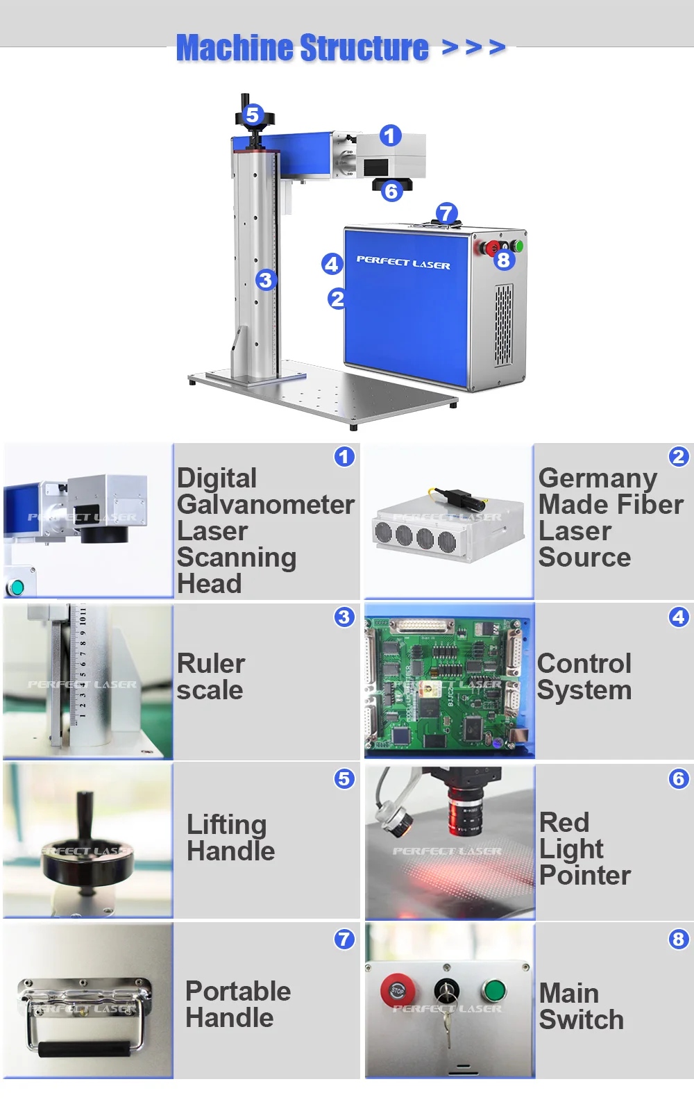 Animal Cattle Ear Tag Printer - 20W Laser Fiber Marking Machine