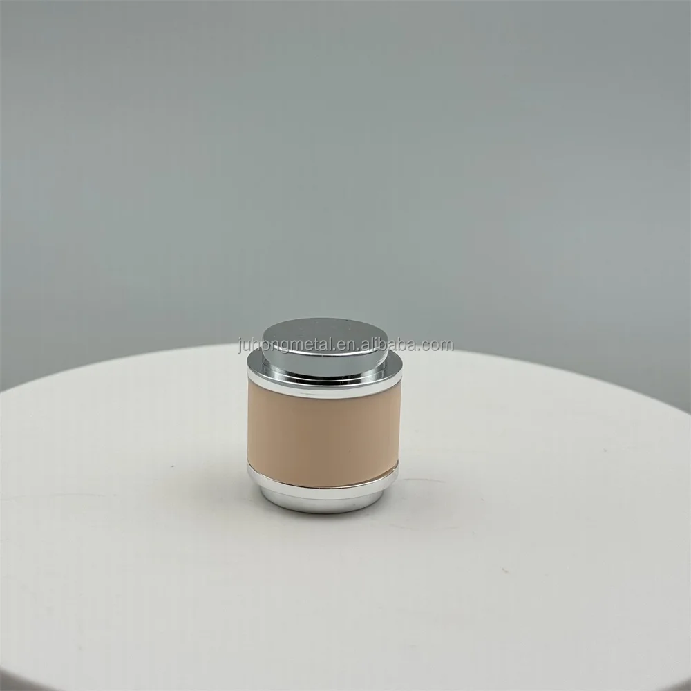 Luxury ABS plastic perfume cap with gold electroplated zamac lid