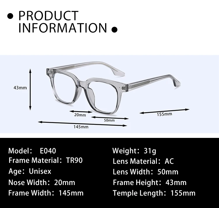 TR90 Vintage Round Frame Computer eyeglasses Club frame Women men light ...