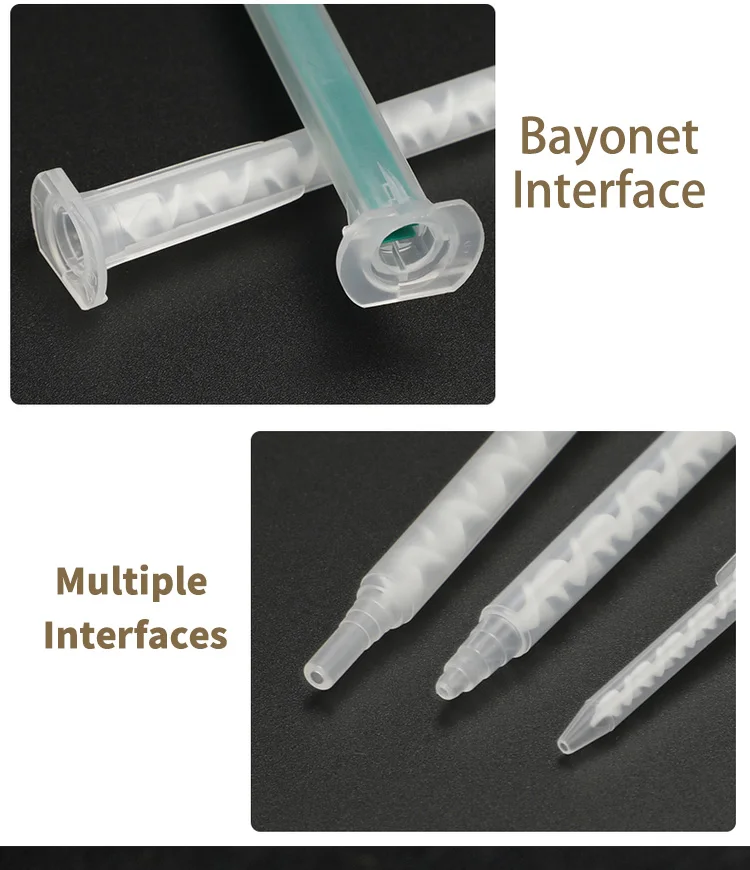 Bayonet Base MA Series Mixing Tube Plastic Long Nozzle Adhesive Tips ...