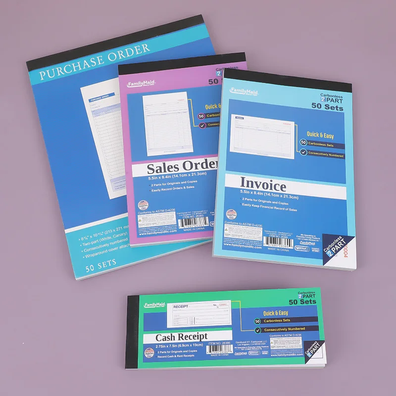 Invoice Book Carbonless Paper Custom Invoice Book Duplicate Form ...