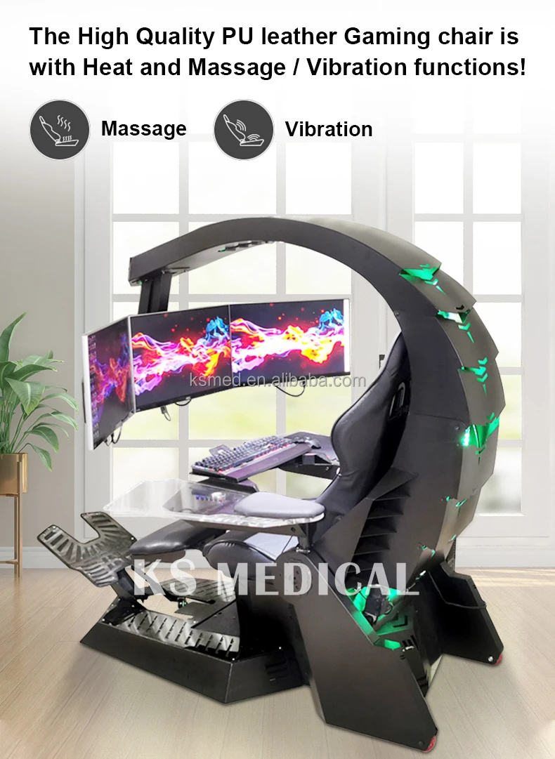 Ksm-gc1 Gaming Chair Scorpin King Cockpit Chair Fully Recline Rgb ...