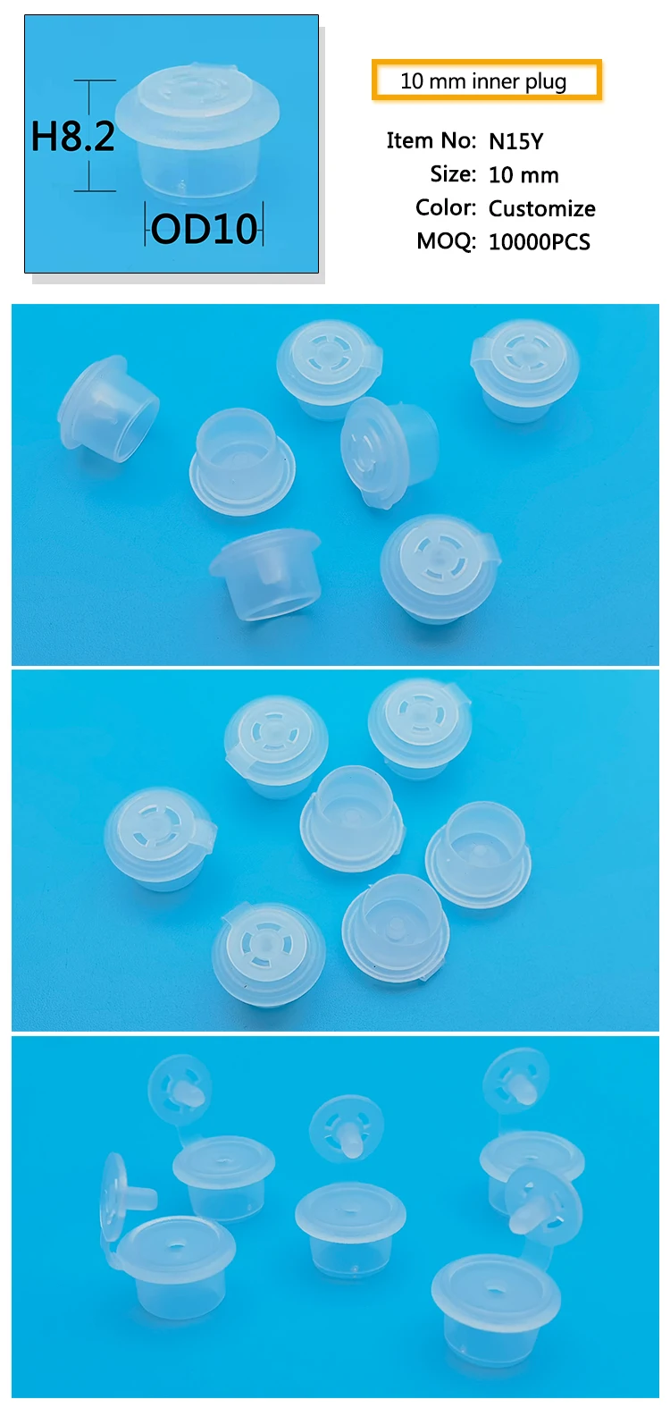 Oil Bottle Plastic Inner Plug Cap with Stopper XL N15Y
