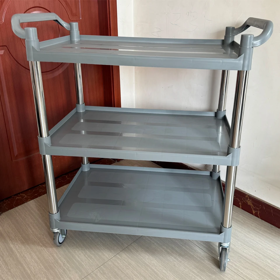 3 Tier Kitchen Utility Cart Restaurant Serving Trolley Food Grade ...