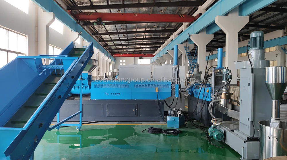 New Design Plastic Waste Wet Pp Pe Film Pelletizing Recycling Machine ...