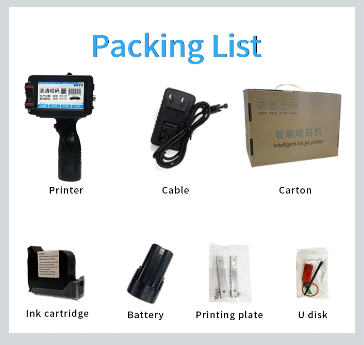 QRcode/Barcode Small Character Inkjet Printer/ Portable Date Time Stamp ...