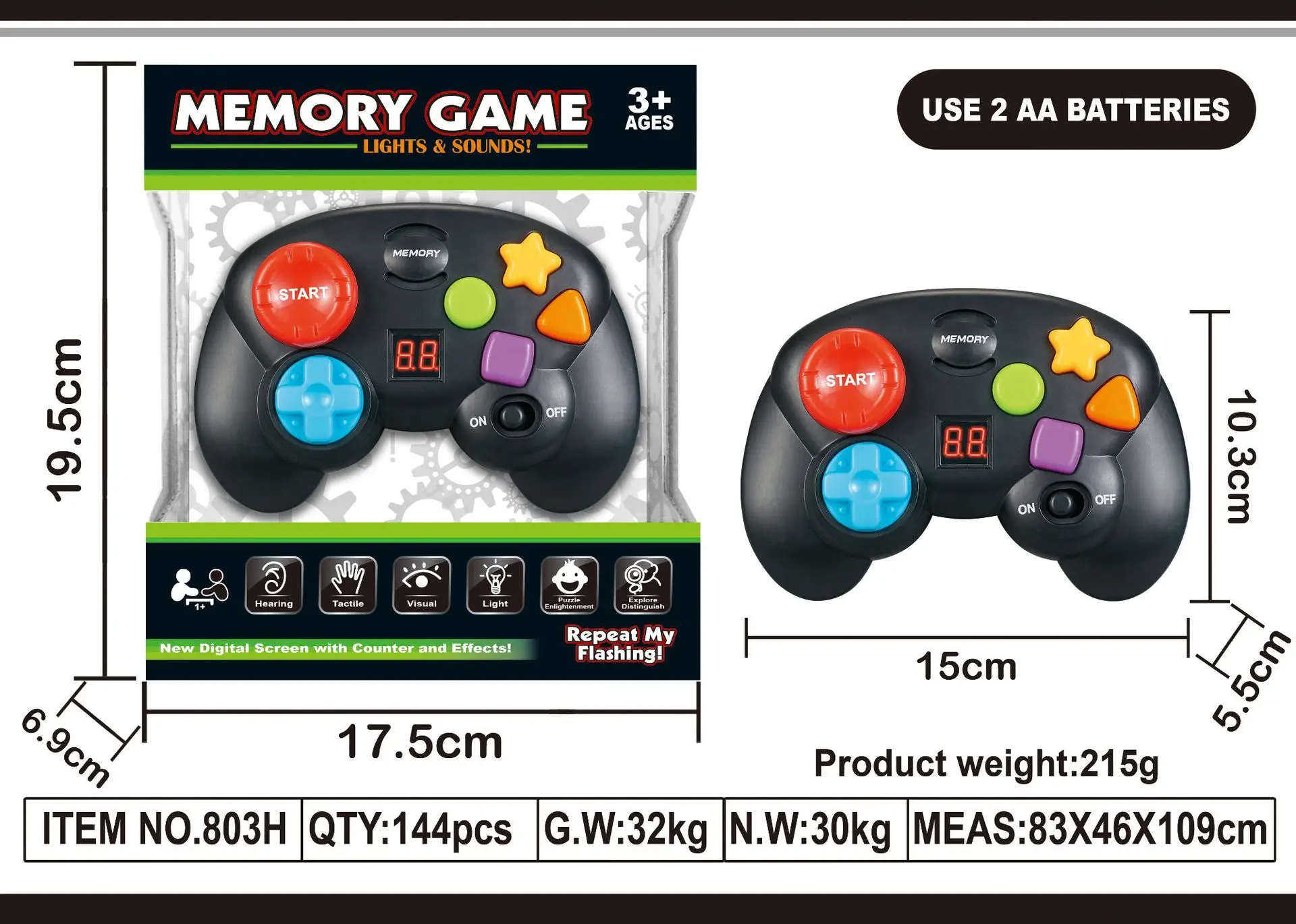 Rts New Memory Rubik's Cube Handheld Game Console Memory Training Toy ...