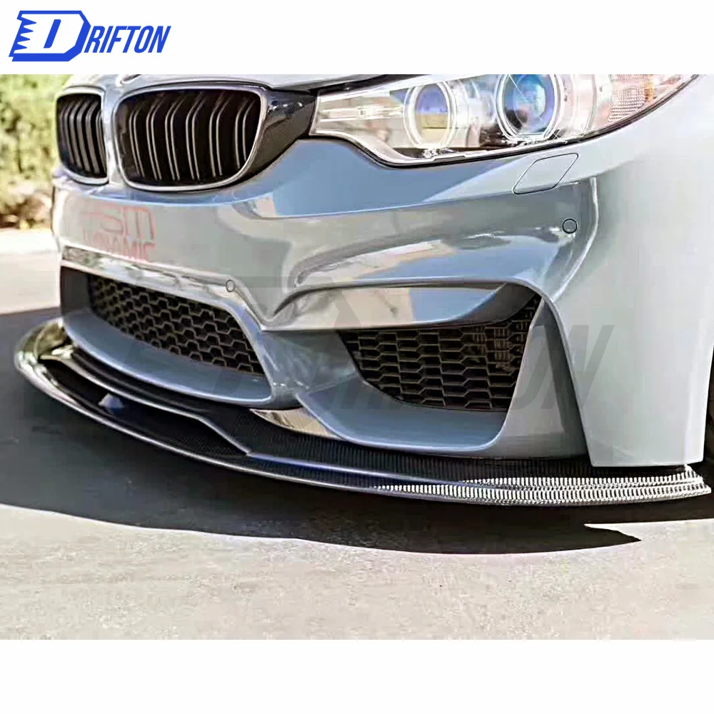 PSM Style Front Lip With Under Lip for BMW M3 M4 F80 F82 F83 Dry Carbon ...