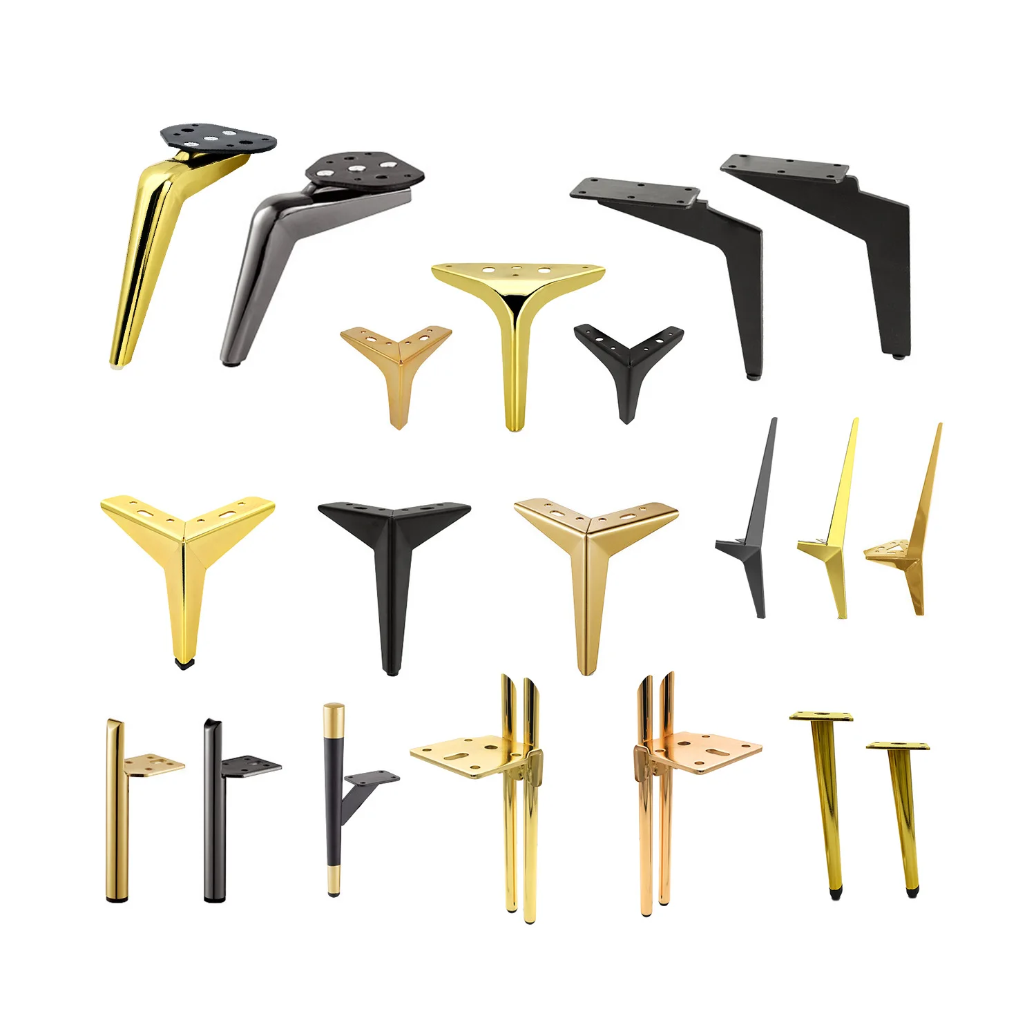 Factory Custom Aluminum Alloy Metal Furniture Cabinet Feet L Shape Foot ...