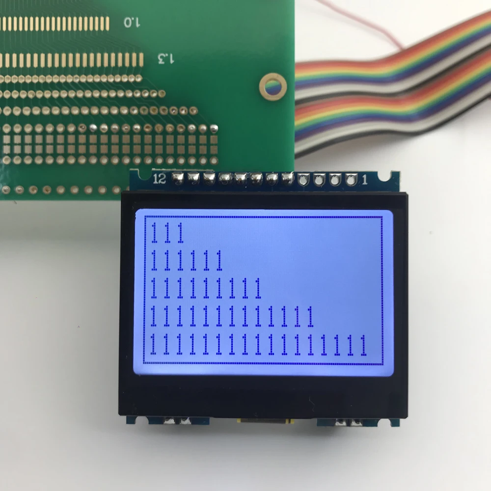 PCB Board 128x64 Graphic LCD FSTN Transflective 12 pins SPI Interface COG Monochrome LCD Display ...