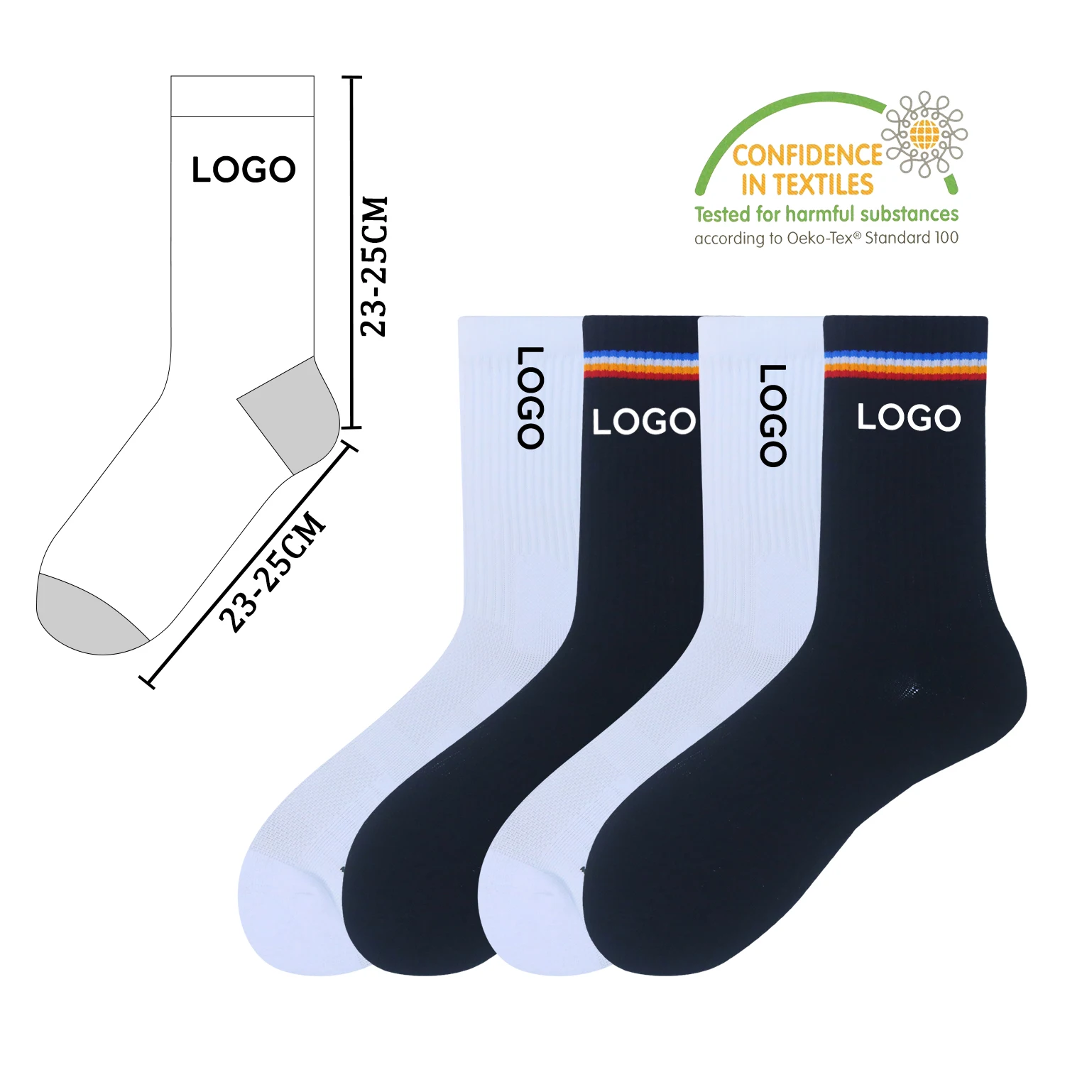 Custom Sport Socks - High Quality OEM Cotton Embroidery