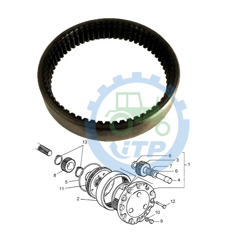 5108749 Front Axle 4WD Drive Shaft Front Hub 62T Ring Gear suitable for ...