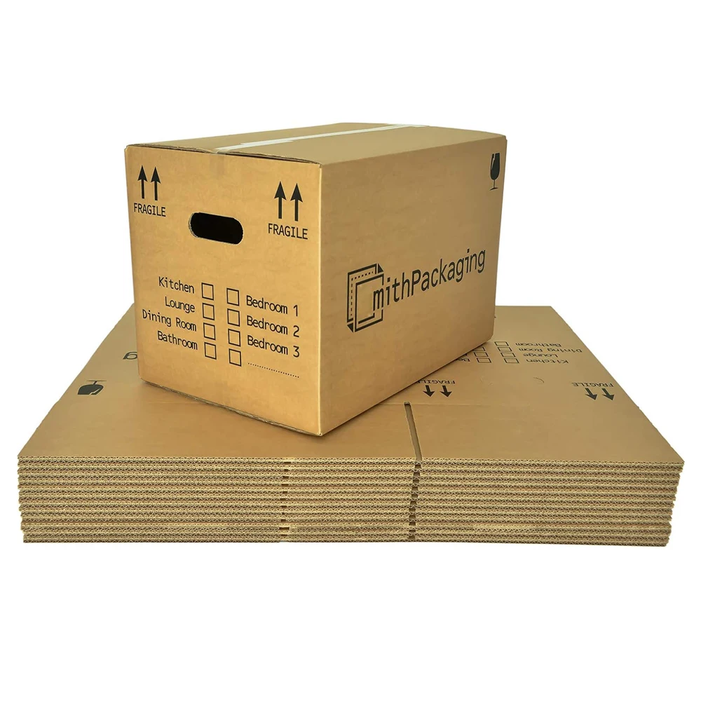 Strong Cardboard Packing Boxes - Ideal for Moving & Storage