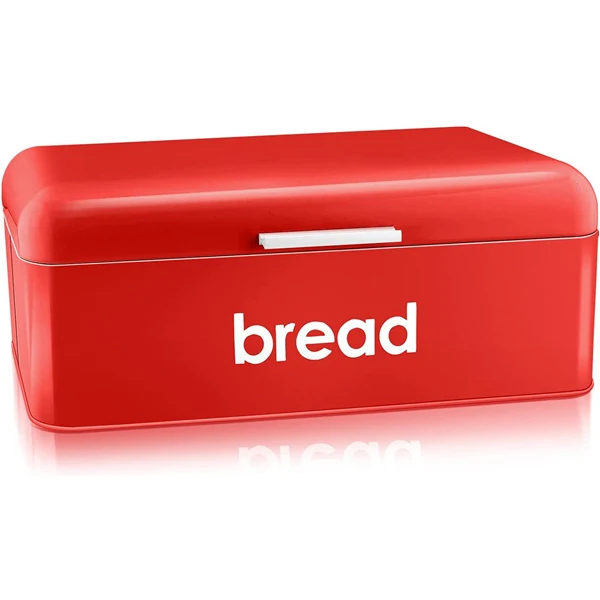 Vintage Bread Box For Kitchen Countertop - Buy E-far Red Metal Bread ...