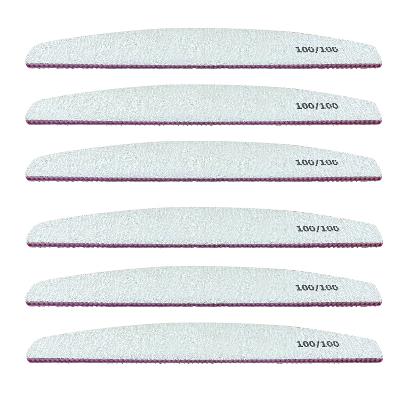 Professional deluxe half moon zebra nail file buffer emery board ...