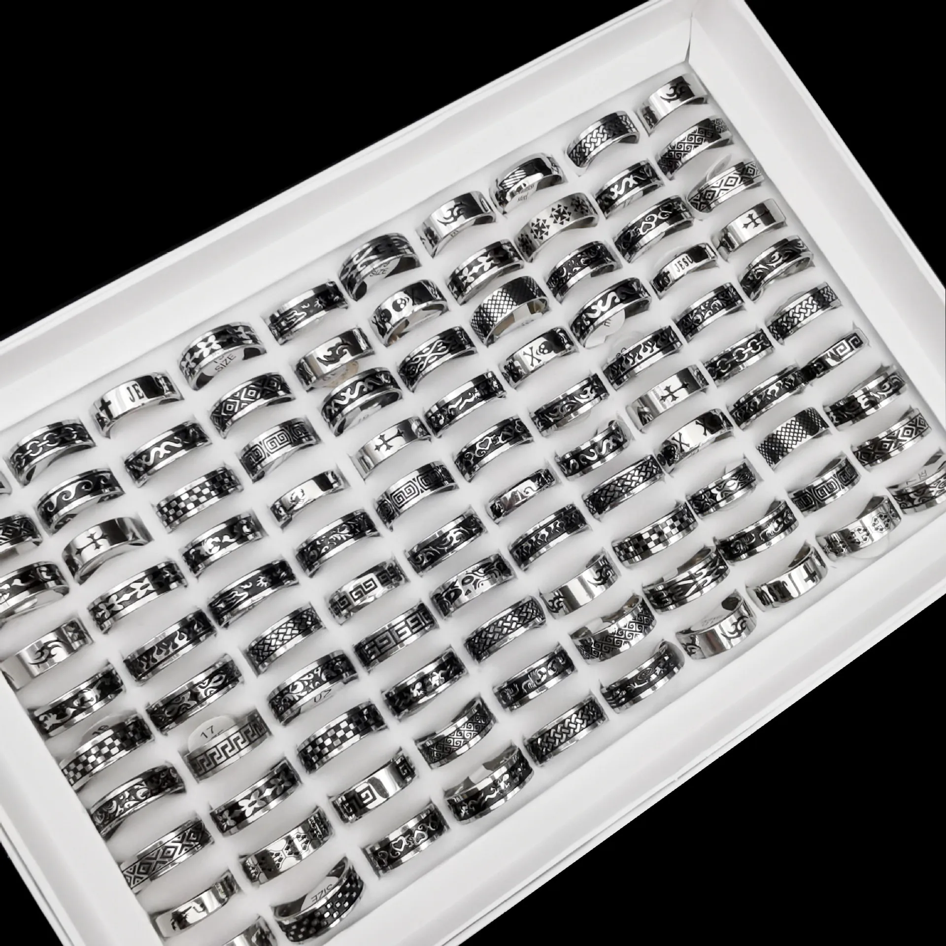 Bulk Finger Black men Rings Stainless Steel – Mega Savings Store