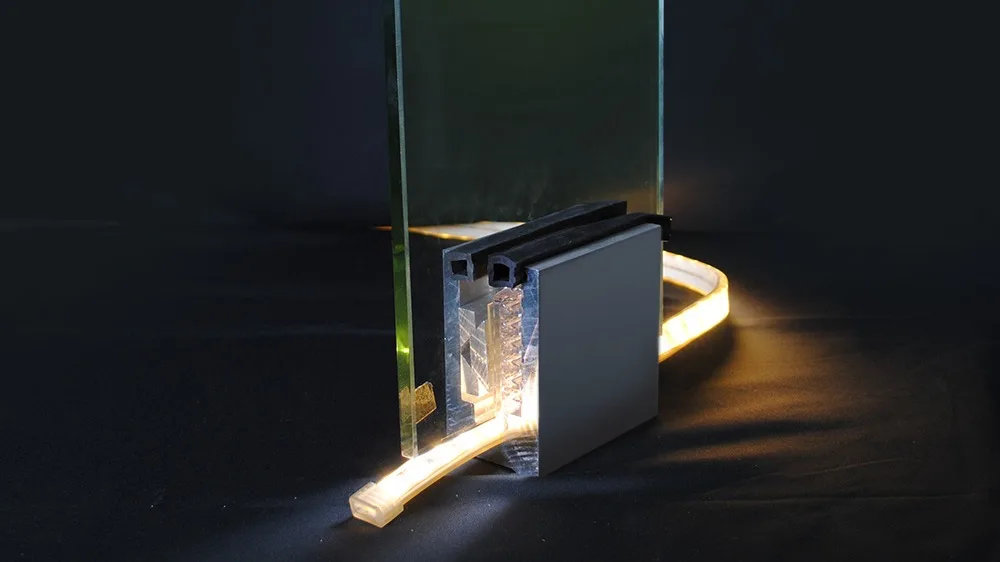 Led Glass Railing With Led Light Strip Aluminum U Channel Profile ...