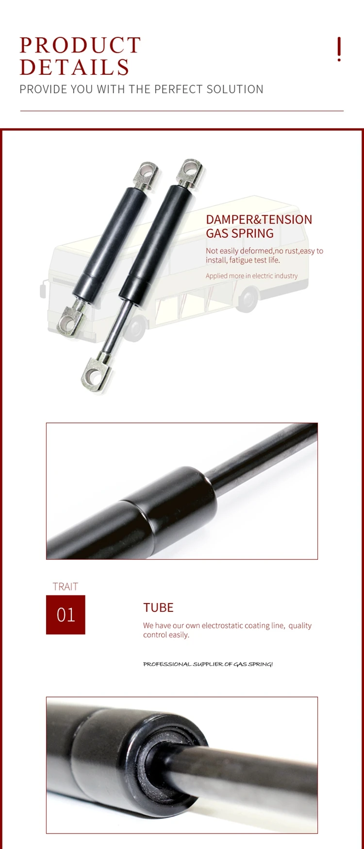 Customized Size Traction Gas Strut - Support for Disabled