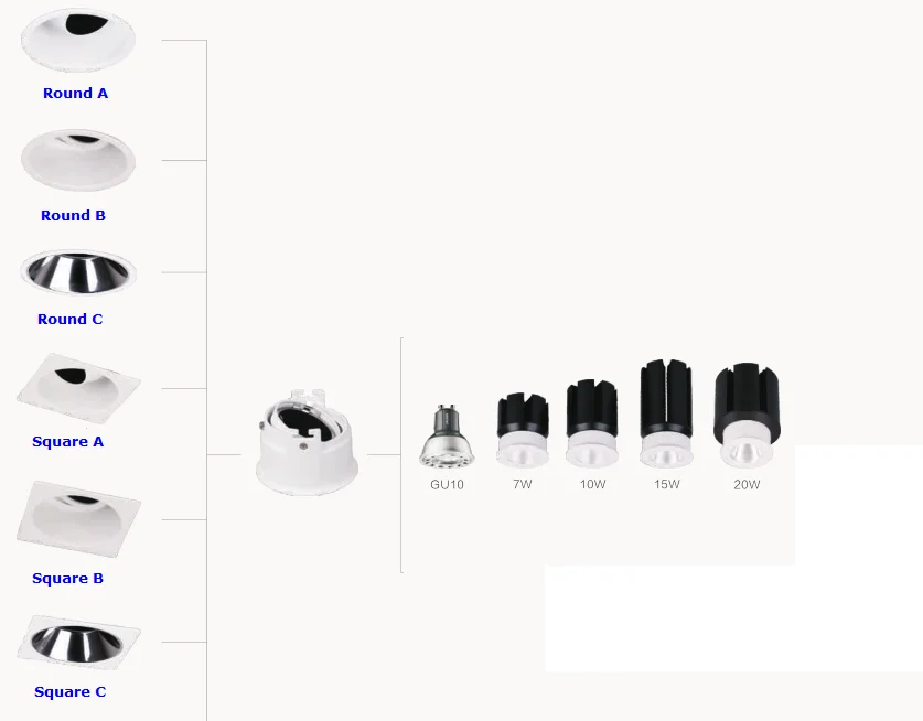 Cylinder Surface Mounted LED GU10 E27 Downlight Fixture Bathroom ...