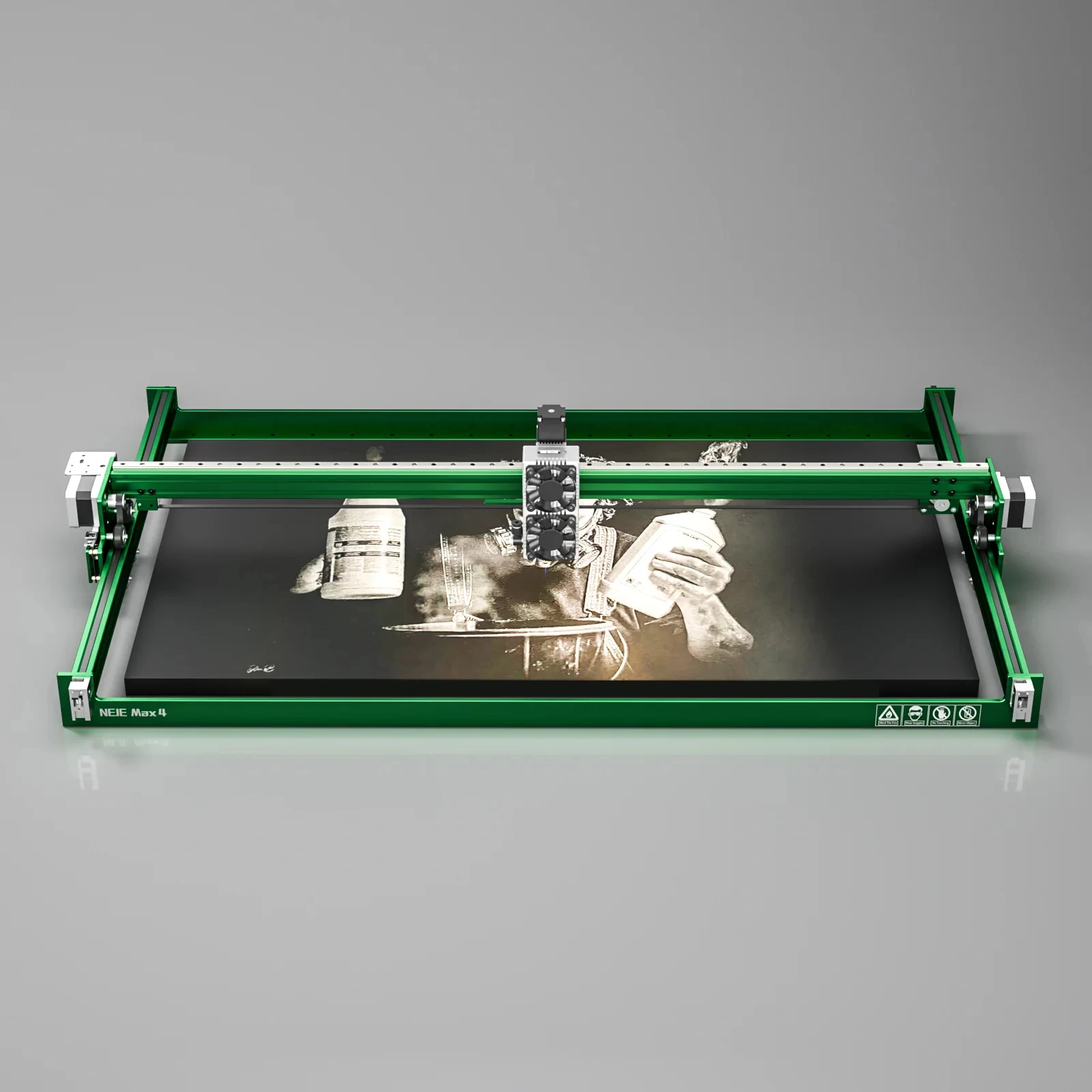 NEJE Max 4 E80 High Power 4-Axis Industrial Laser Engraving & Cutting ...
