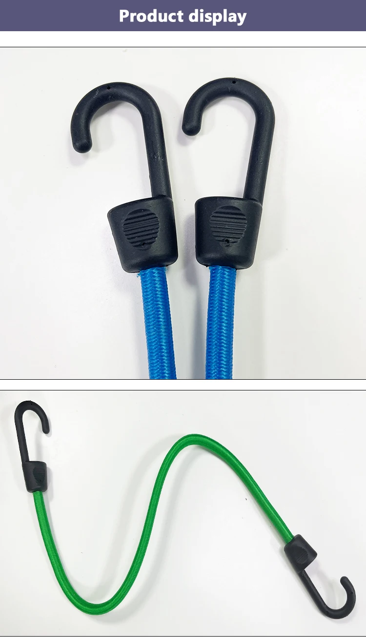 Multi-purpose Colorful Round Elastic Cord With Hook Latex Rope Heavy ...