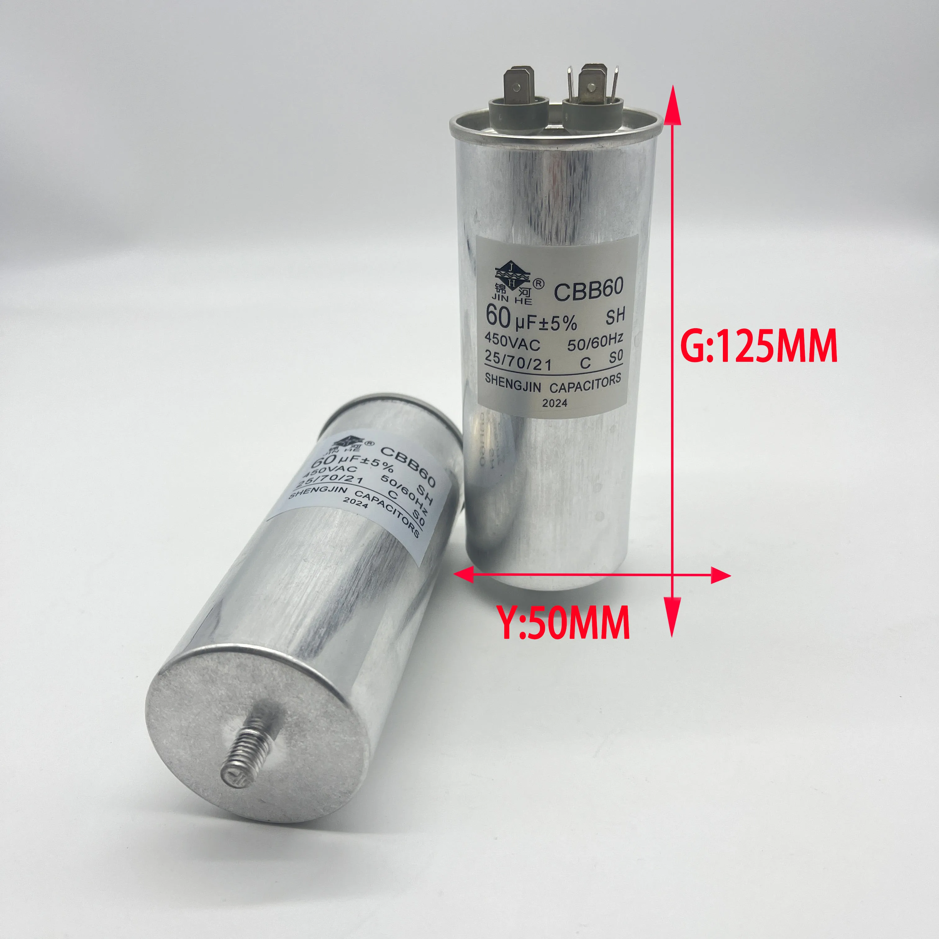 Air conditioning compressor starting capacitor CBB65 450VAC 60UF castor ...