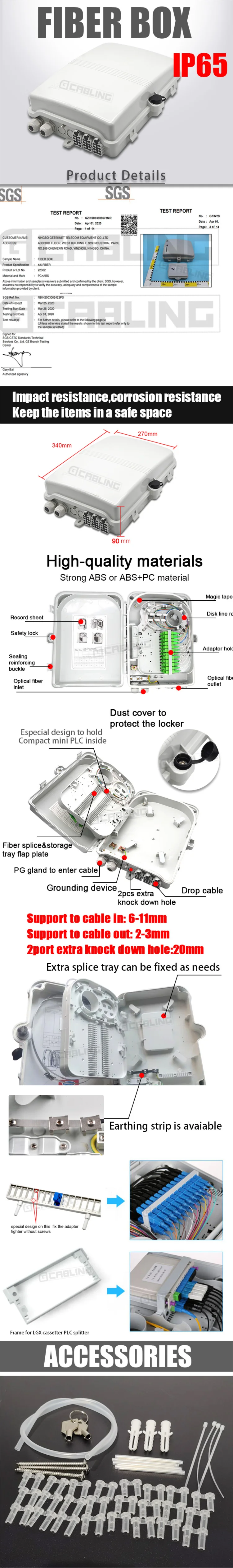 Gcabling FDB 24 core ftth ODN fiber optic termination box fibre optique ...