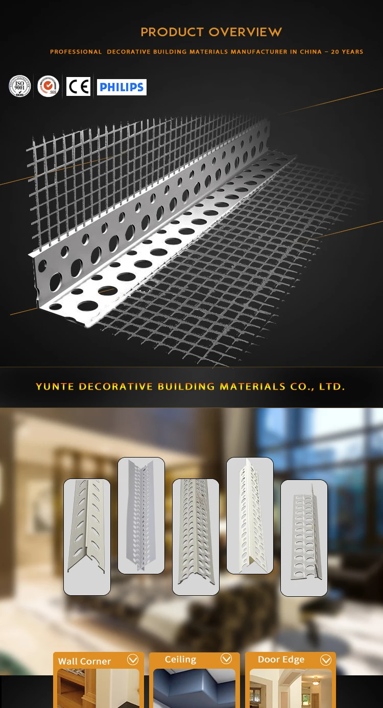 Plastic Vinyl Pvc Corner Bead For Plaster Drywall Construction Material ...