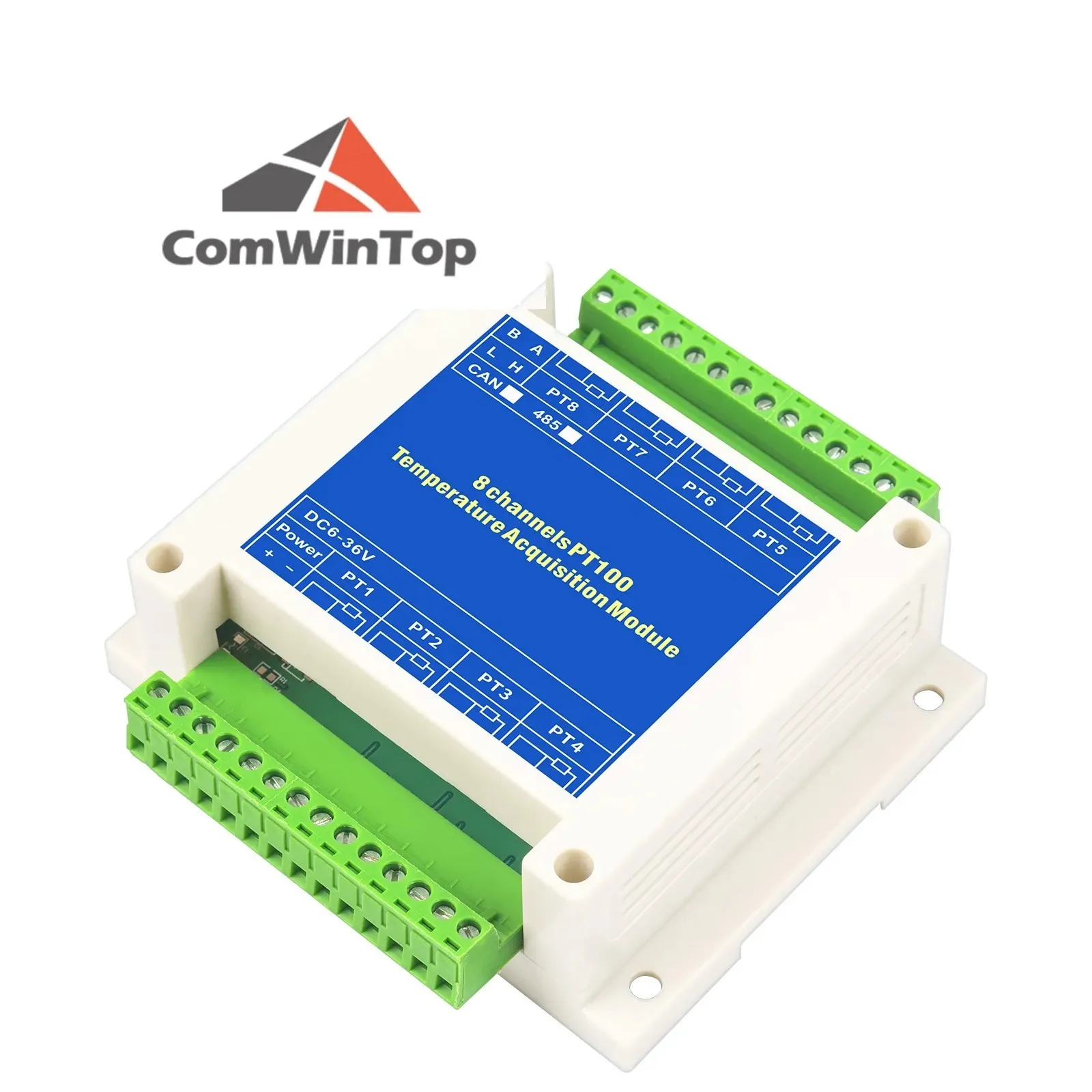 2/4/8/16 channels PT100 K/S/R/B/N/E/J/T type Thermocouple Sensor RS485 Modbus Output Temperature ...