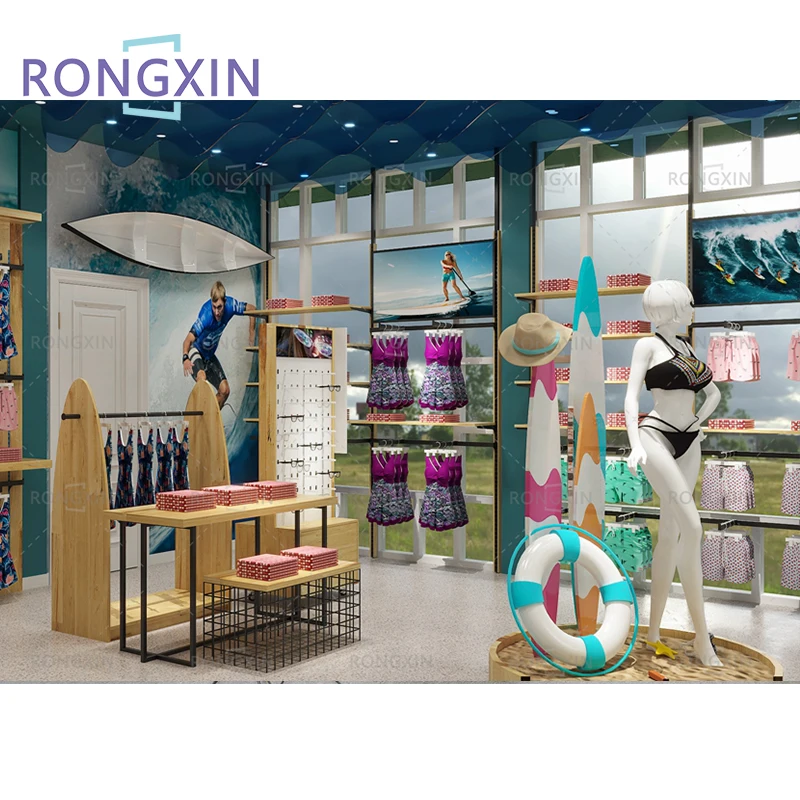 Customized Swimming Store Layout Design Swimwear Display Rack Swimsuit ...