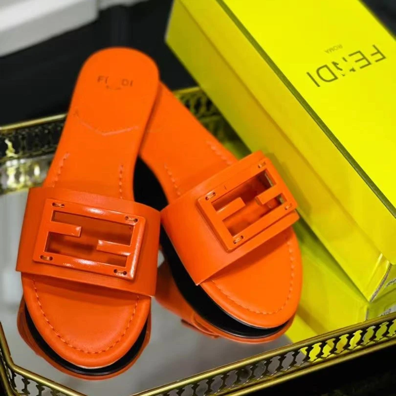 2023 Hot Fashion Design Summer Slippers Solid Color Buckle Casual ...