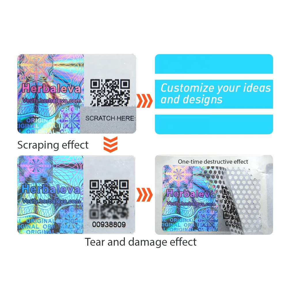 Custom Barcode Label Product 3d Scratch Off Qr Code Labels Roll Unique ...