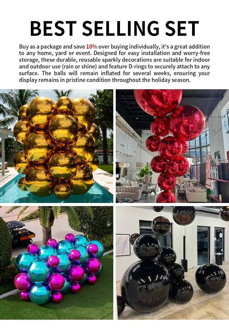 Giant Inflatable Iridescent Mirror Balls - Perfect for Events