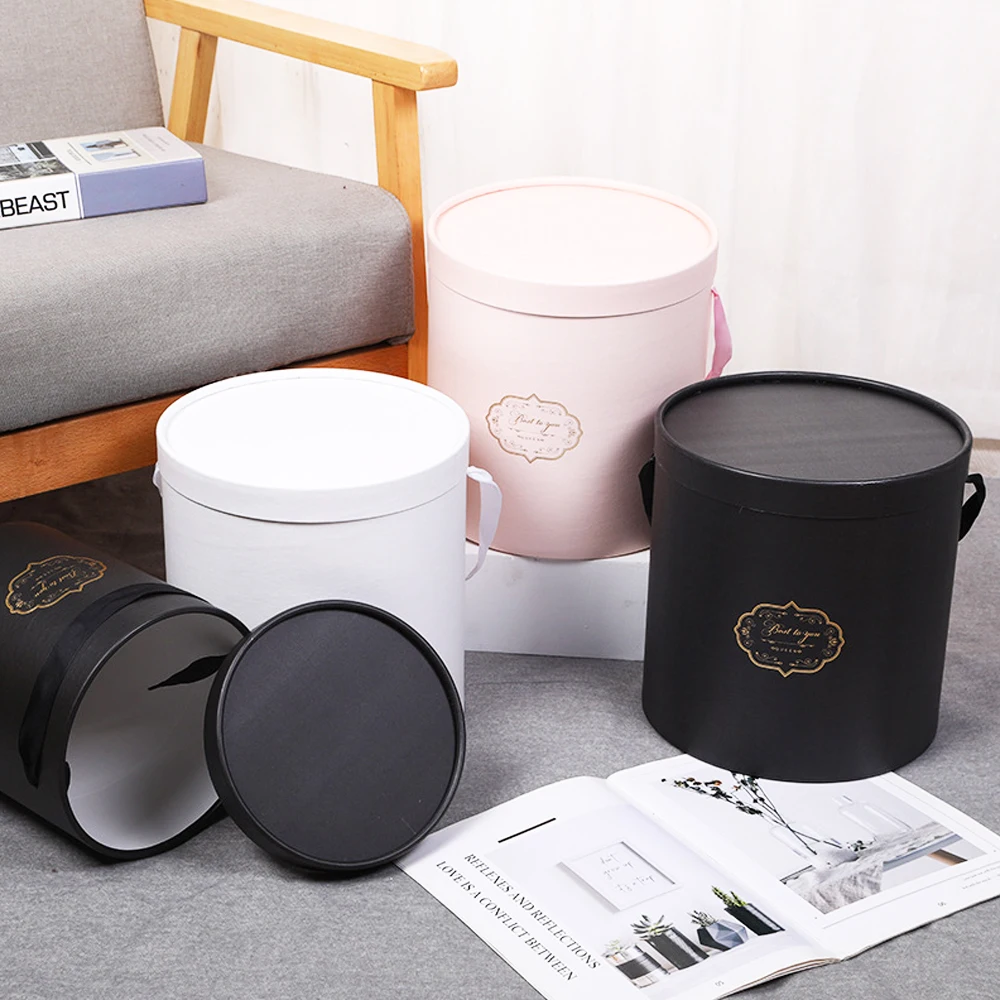 HONGE Big Round Box for Gift - Decorative Paper Cardboard