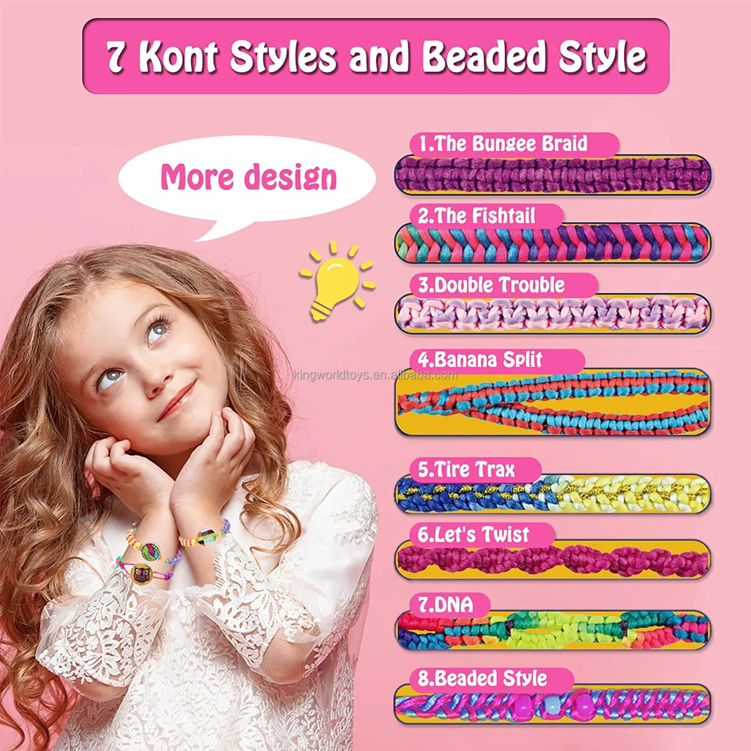 Bracelet Making Kit For Girls,Diy Craft Kits For Kids 3-10 Years ...