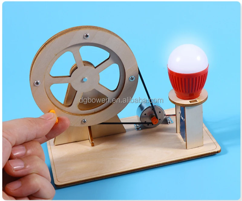 DIY Wooden Hand Cranked Generator - Fun Science Experiment
