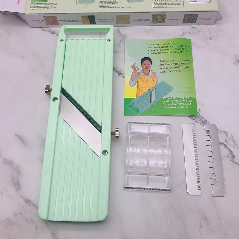 Wide Fruit Vegetable Chopper Cutter Super Mandoline Slicer With 4 ...