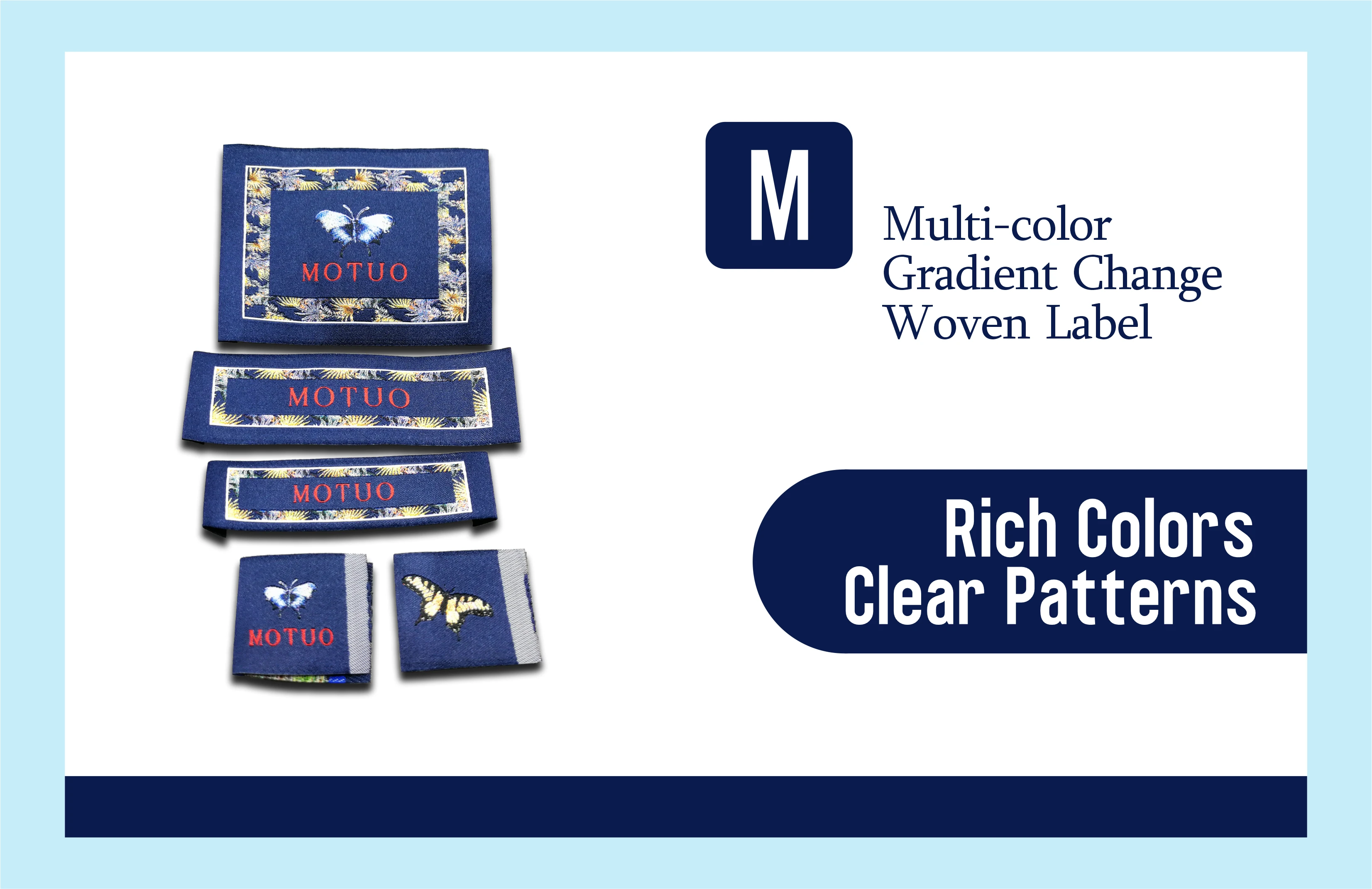 Custom Woven Sewing Label End Fold Woven Label Embroidery Machine For ...