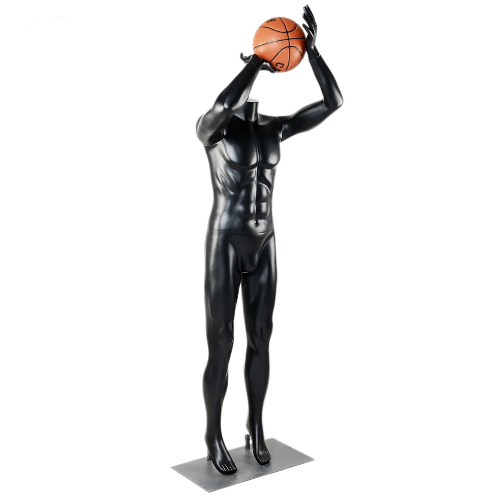 Headless Basketball Man Fiberglass Fashion Black Mannequins Dummy ...