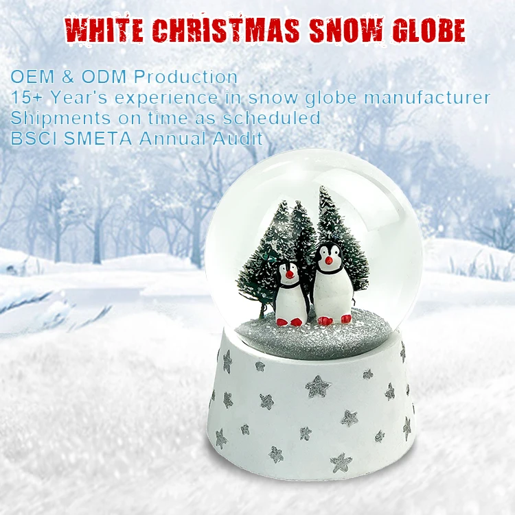 Custom Made Snow Crystal Ball - Eco-Friendly Water Globe